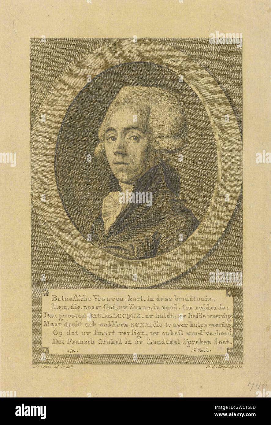 Portret van Jean-Louis Baudelocque, Pieter de Mare, After Le Camus ...