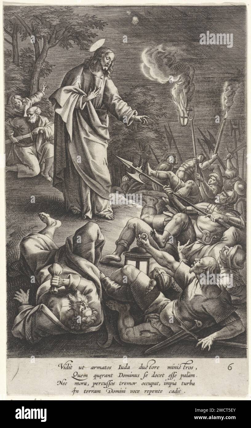 Soldiers who surround Christ to the ground, Antonie Wierix (II), After ...