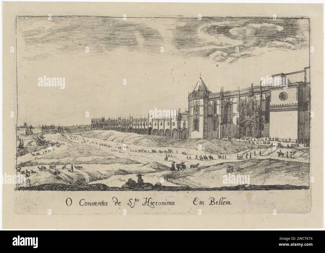 View of the Hieronymus monastery in Lisbon, Dirk Stoop, 1662 print View ...