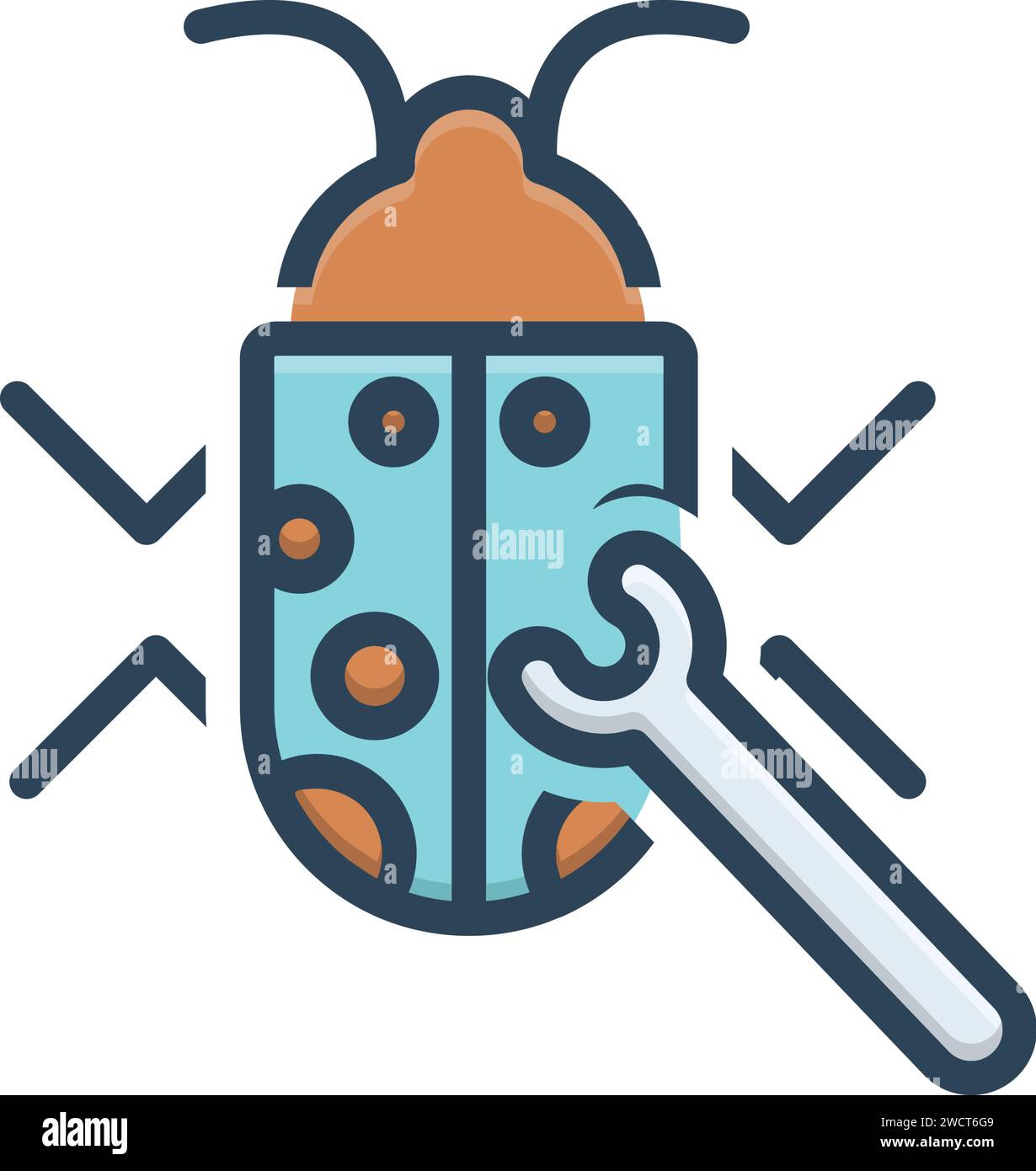 Fixing bug vector Stock Vector Images - Alamy