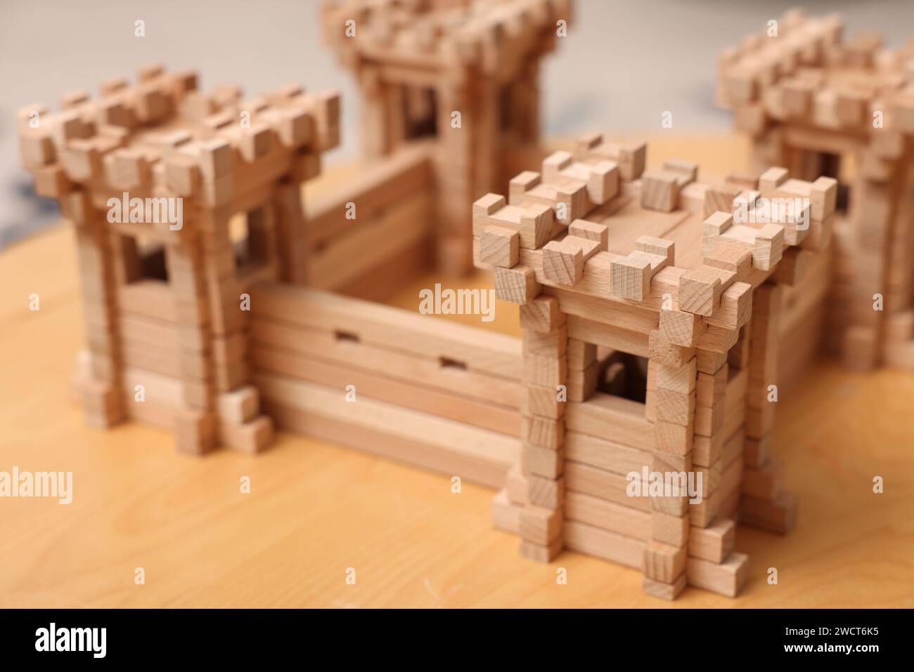 Childrens toy wooden fortress hi-res stock photography and images - Alamy