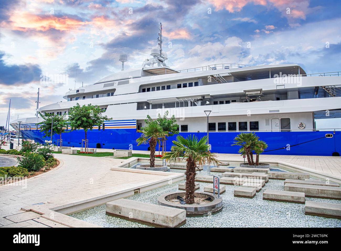 Cruise ship at the pier Stock Photo - Alamy