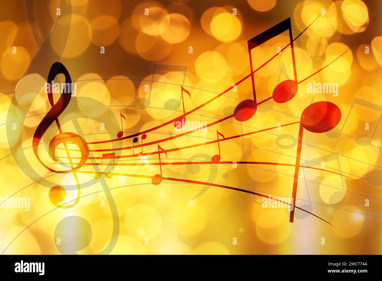 Golden music note sign hi-res stock photography and images - Alamy