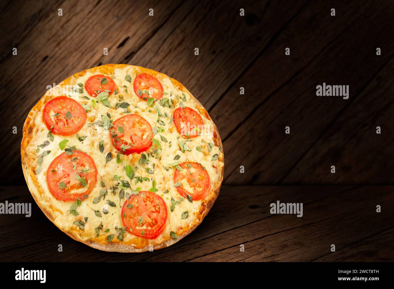Margherita pizza. Traditional Brazilian pizza Stock Photo - Alamy