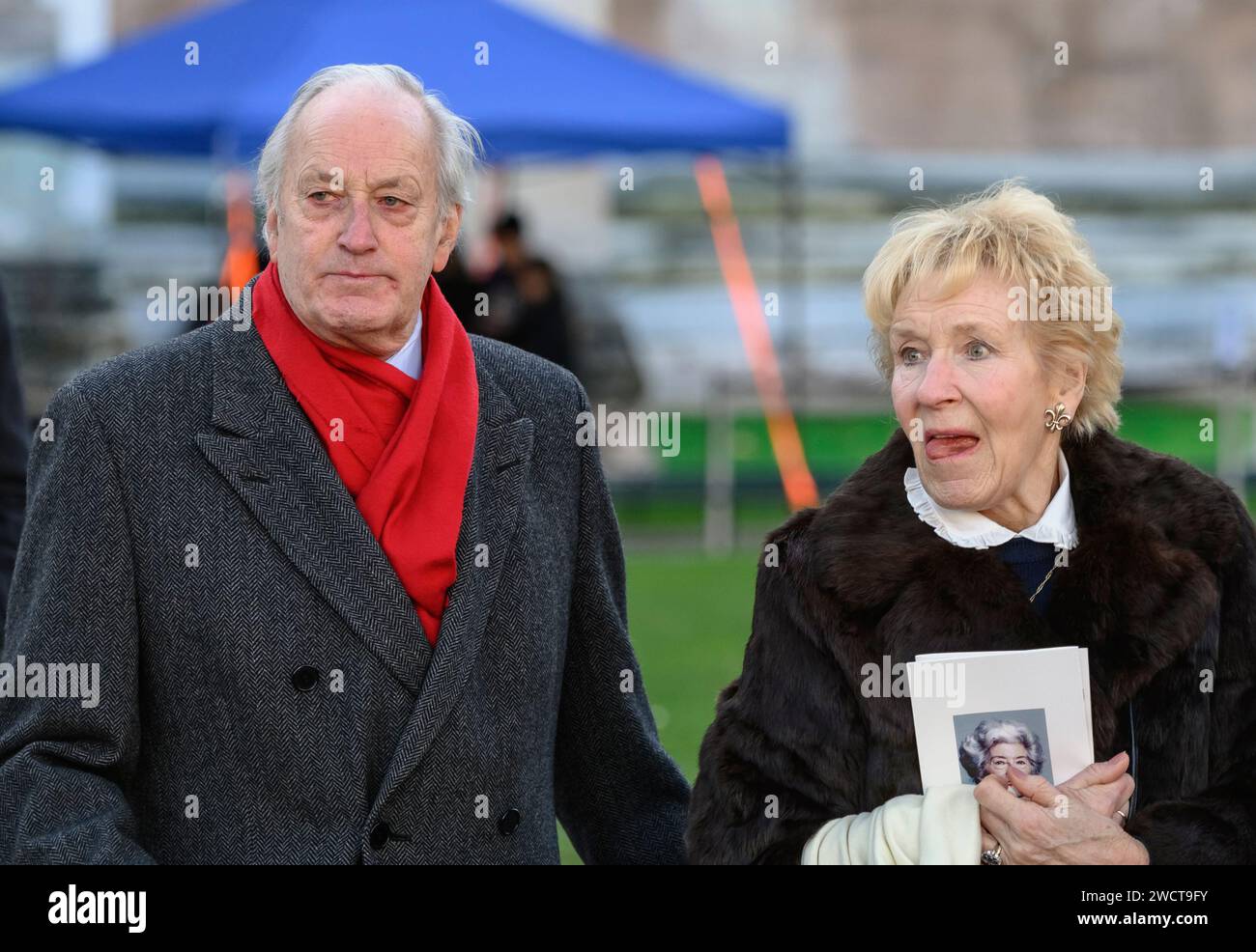 Former MP Neil Hamilton and his wife Christine leaving the memorial ...