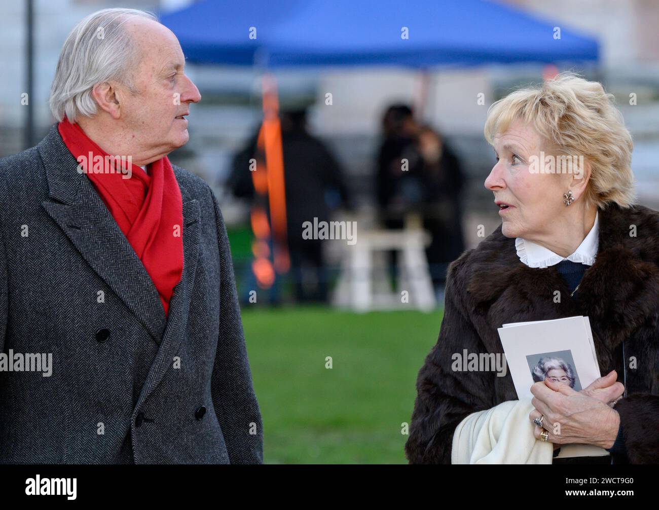 Former MP Neil Hamilton and his wife Christine leaving the memorial ...