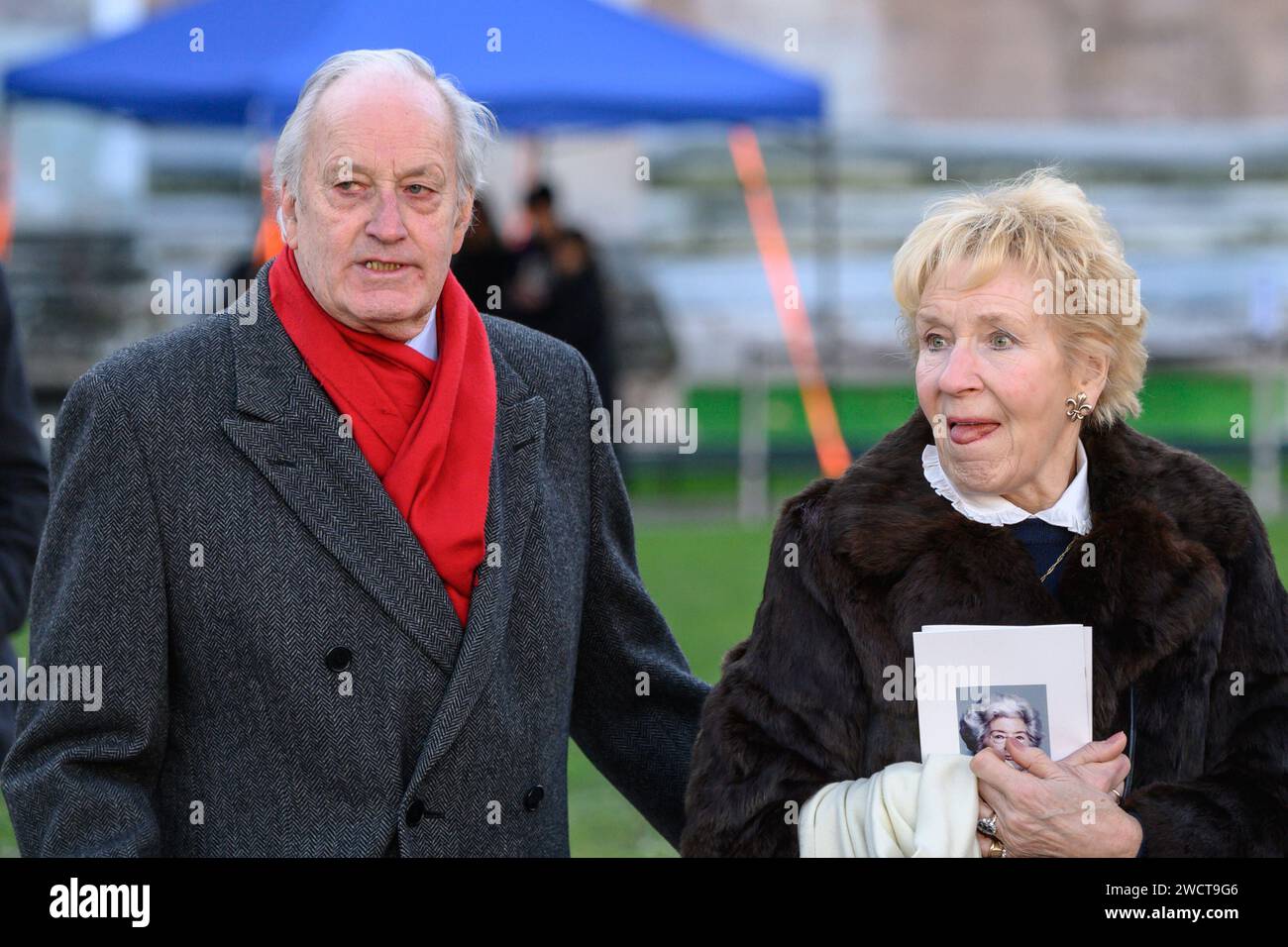 Former MP Neil Hamilton and his wife Christine leaving the memorial ...