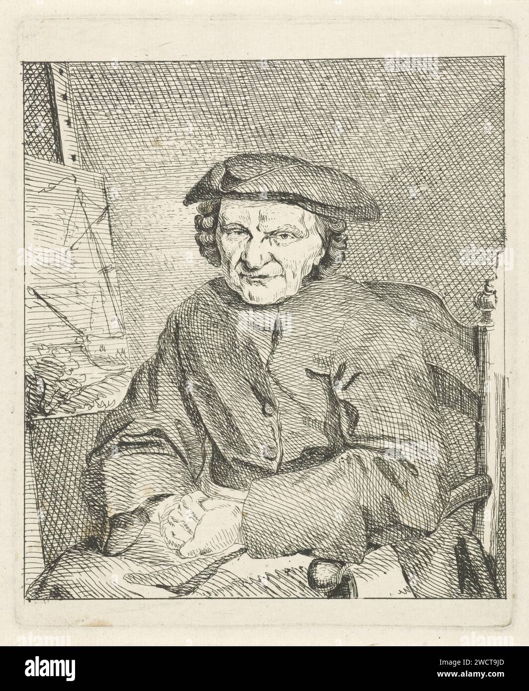 Portrait of Adam Silo, Frans van der Mijn, After François Morellon La ...