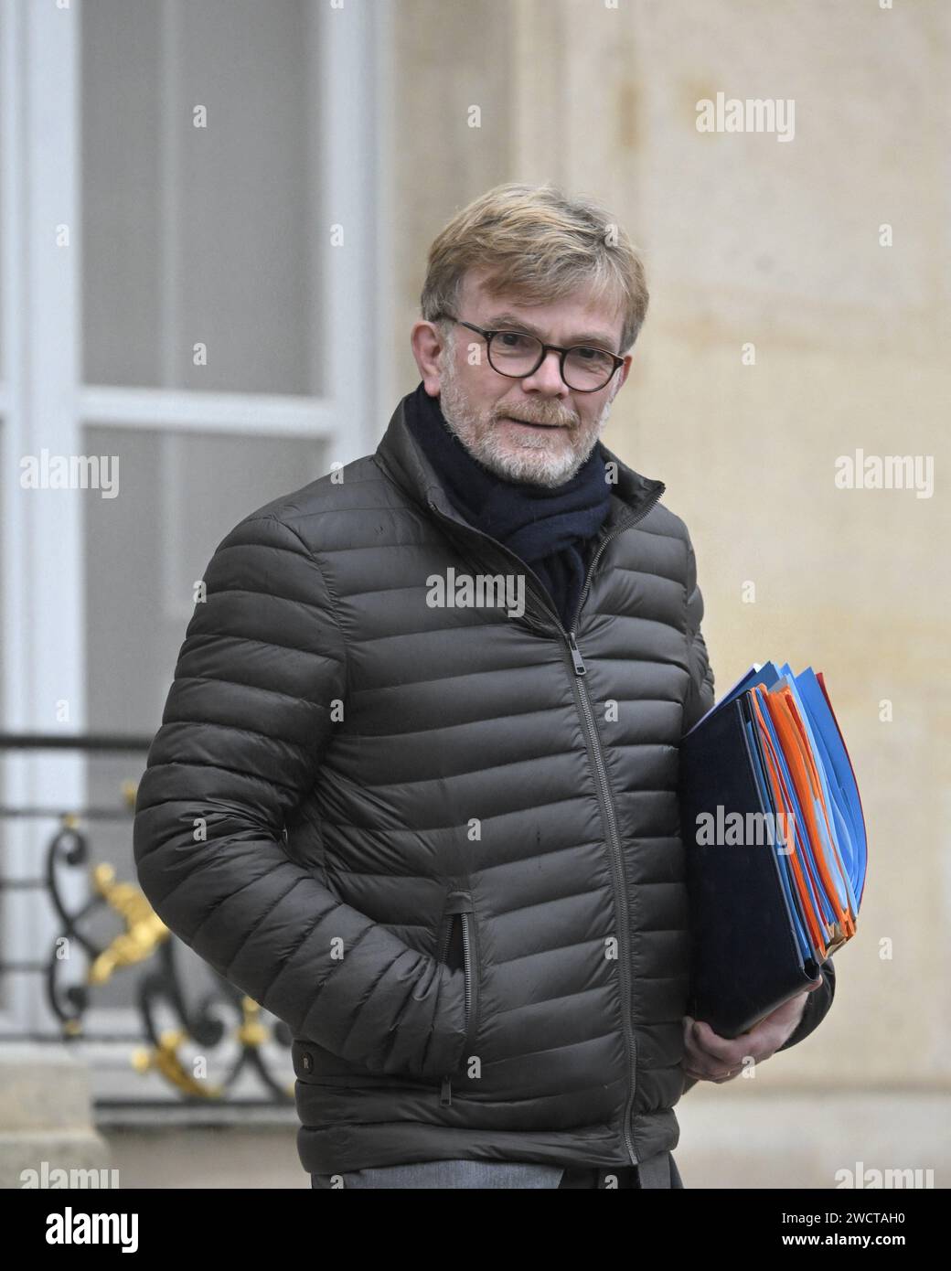 Paris, France. 17th Jan, 2024. Agriculture Minister Marc Fesneau ...