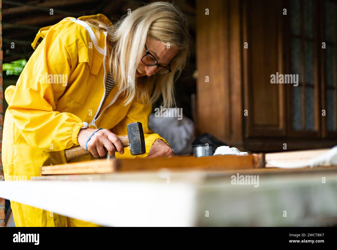Beehive frame repair hi-res stock photography and images - Alamy