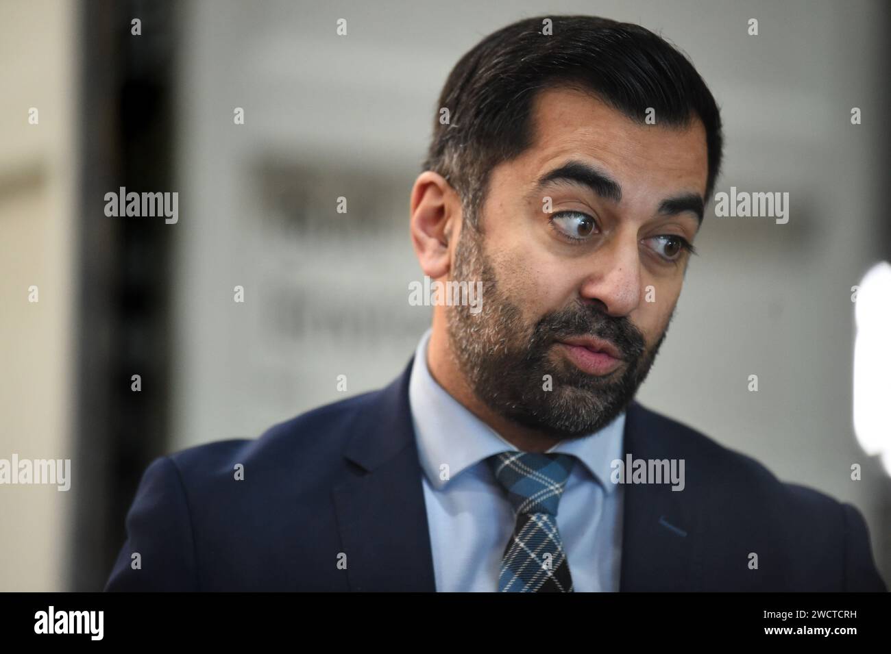 First Minister Humza Yousaf during a visit to Built Environment ...
