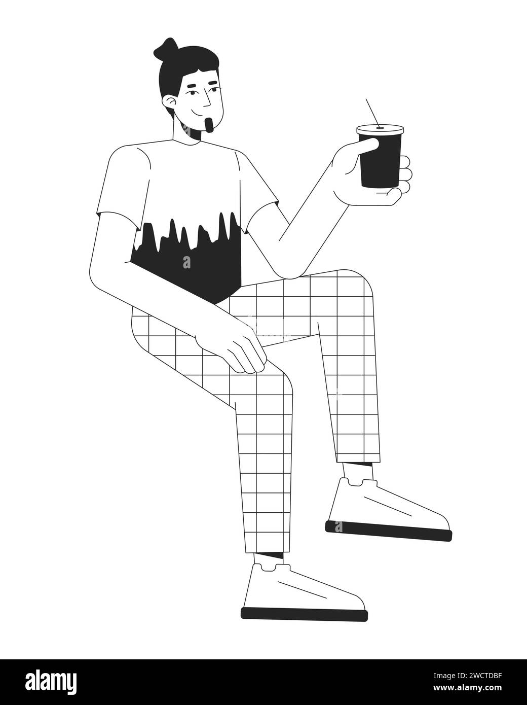 Man chilling Stock Vector Images - Alamy