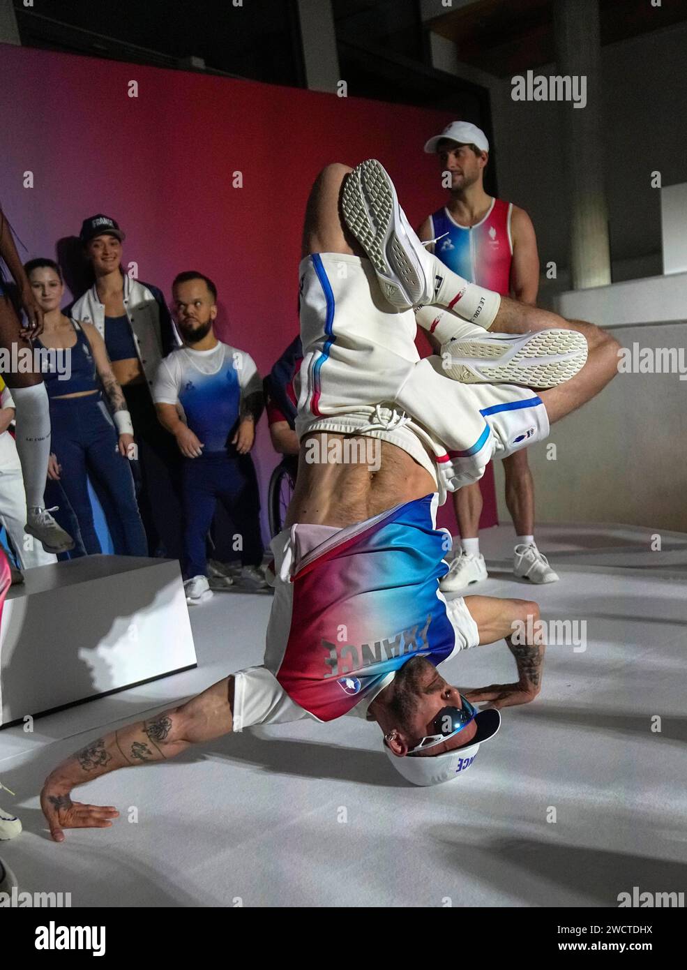 French olympic breakdance athlete Mounir Biba presents the new olympic ...
