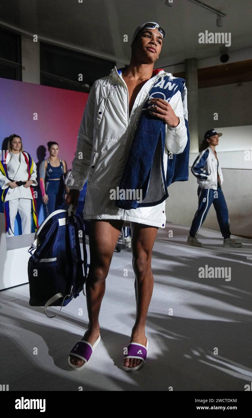 French olympic swimmer athlete Yohann Ndoye Brouard swimming presents ...