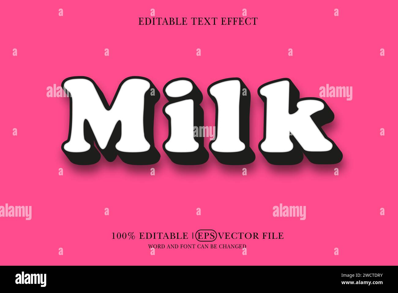Milk text effects hi-res stock photography and images - Alamy