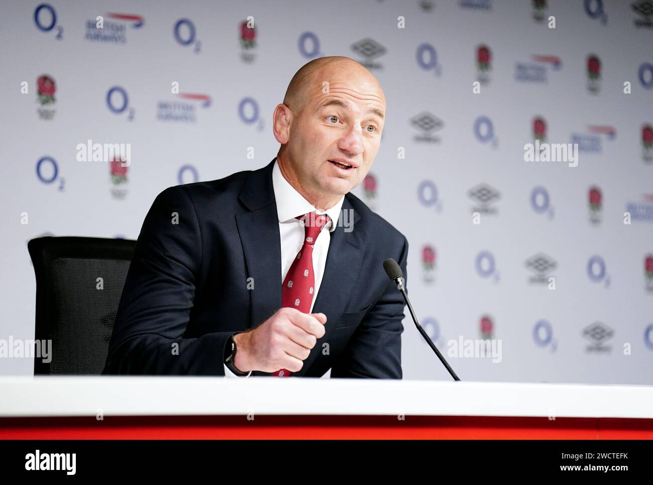 England head coach Steve Borthwick during a squad announcement press conference after naming a ...
