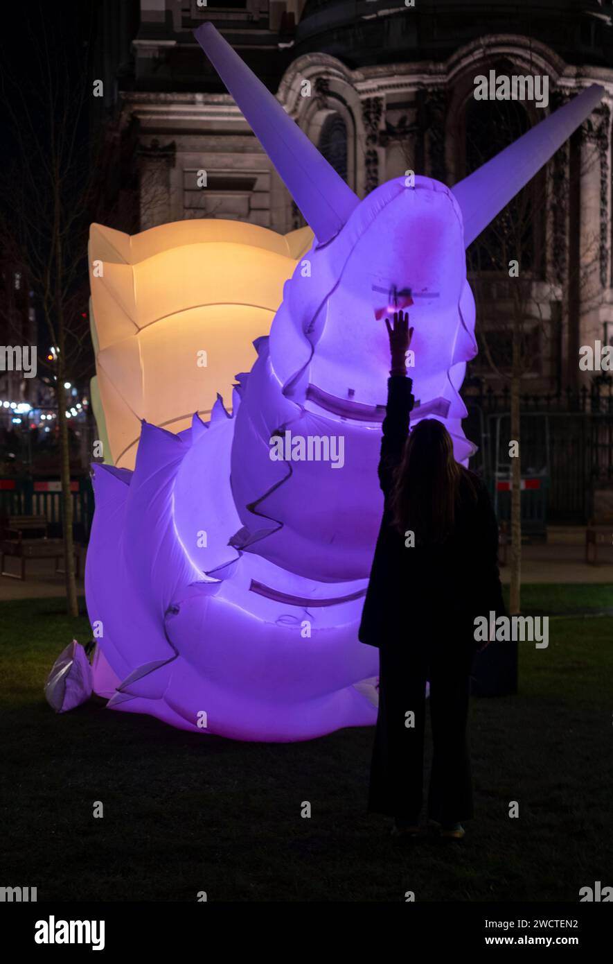 Giant inflatable robots have been unveiled along The Strand in London ...