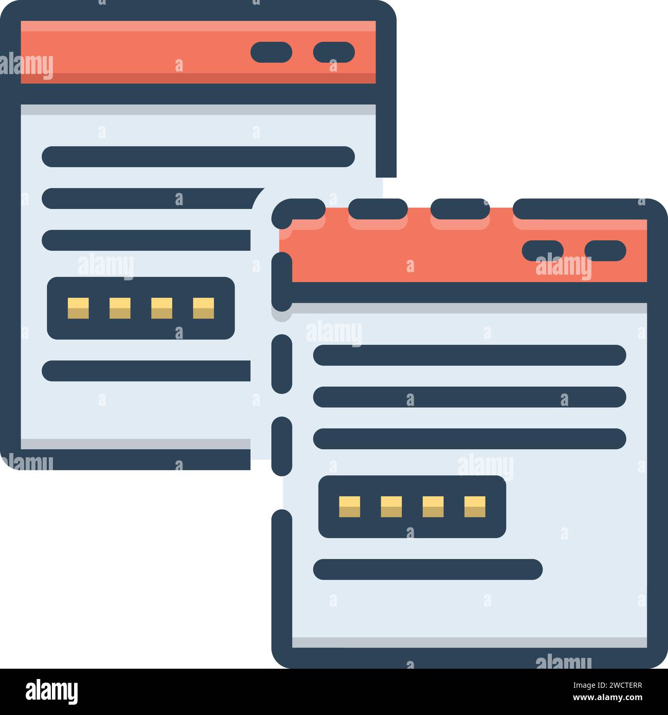 Icon for duplicate content Stock Vector Image & Art - Alamy