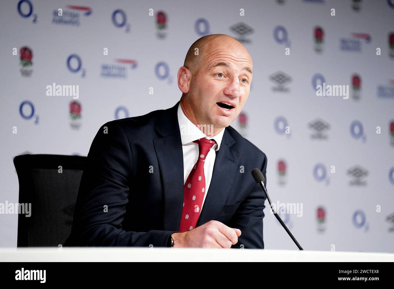 England head coach Steve Borthwick during a squad announcement press conference after naming a ...