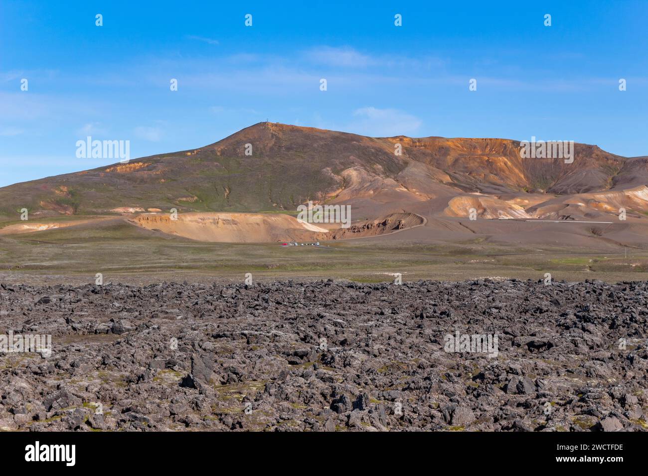 The view of the remnants of the volcanic eruptions near Krafla Lava ...