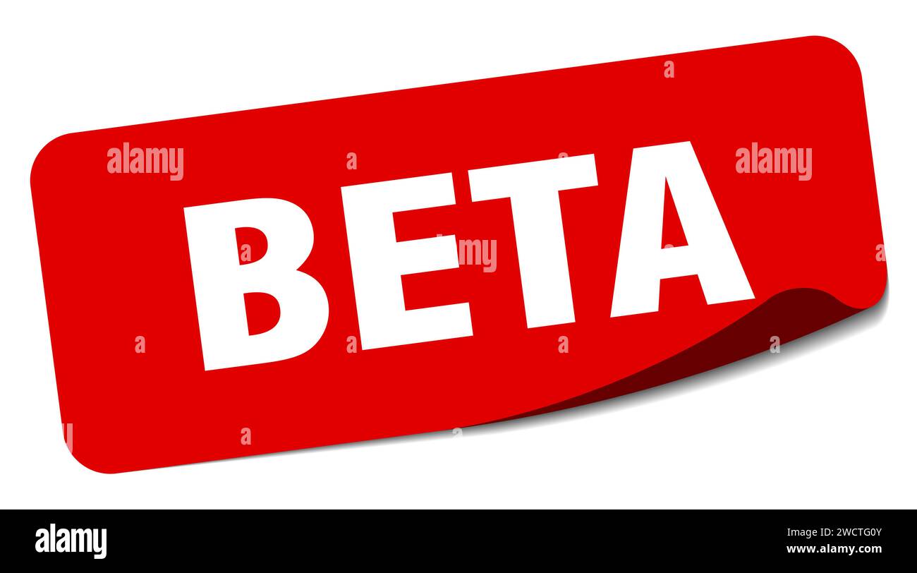 beta sticker. beta rectangular label isolated on white background Stock ...