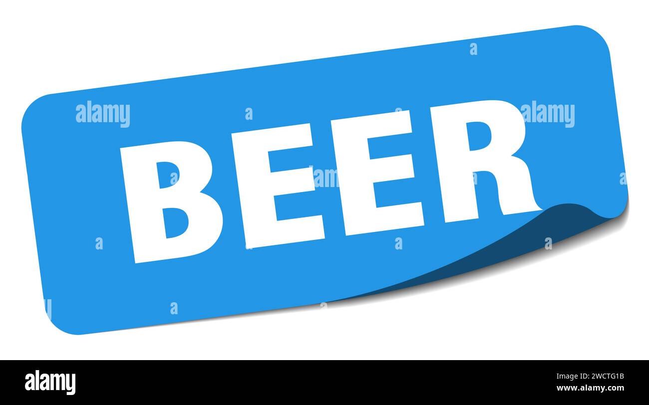 beer sticker. beer rectangular label isolated on white background Stock ...