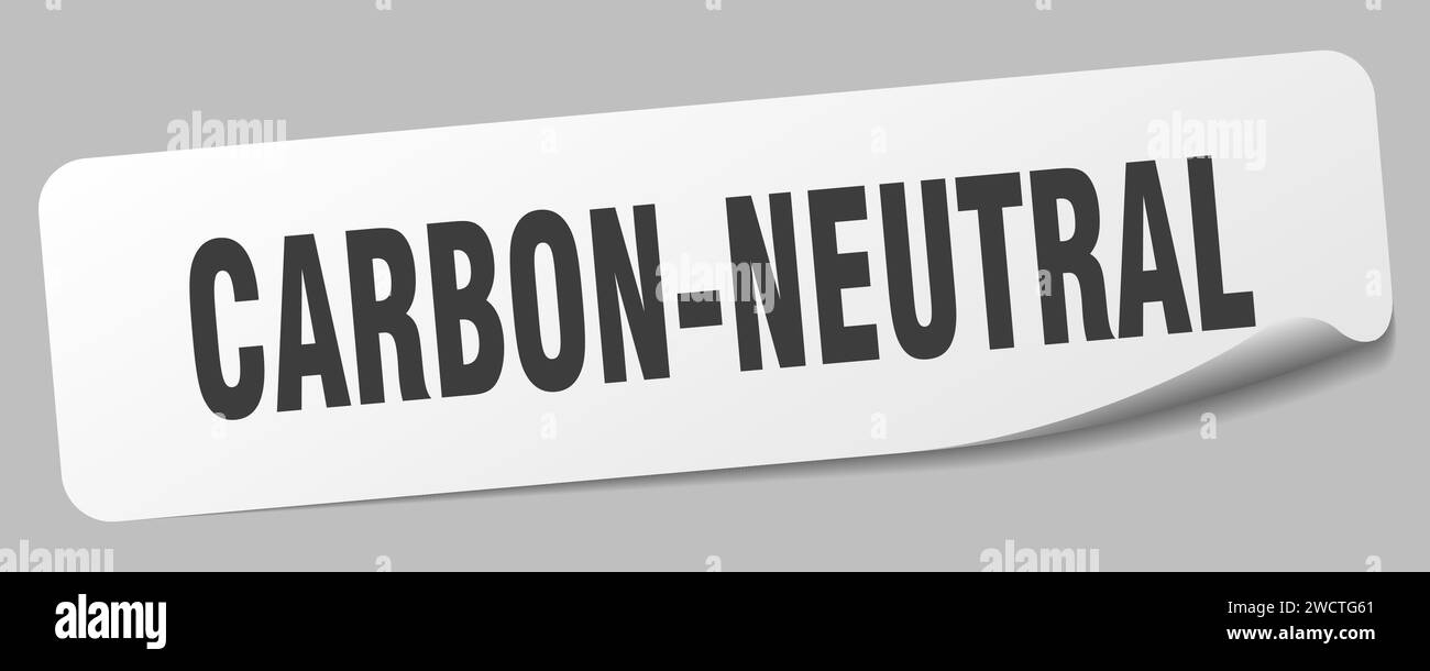 carbon-neutral sticker. carbon-neutral rectangular label isolated on ...