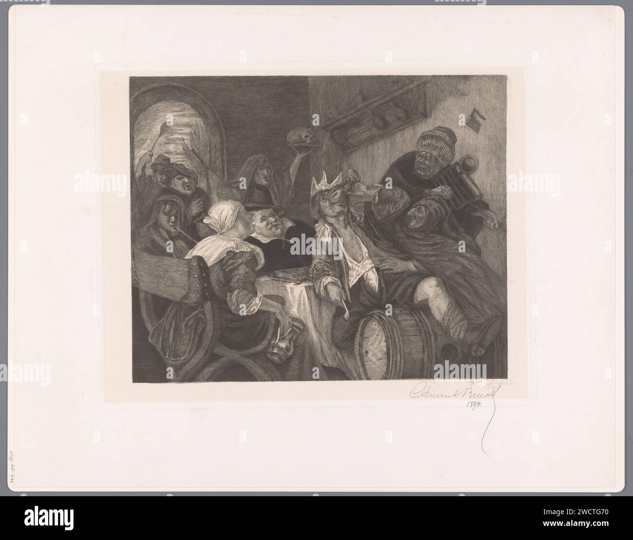 Three -kings party, Clément Benoit, after Jan Havicksz. Steen, 1894 ...