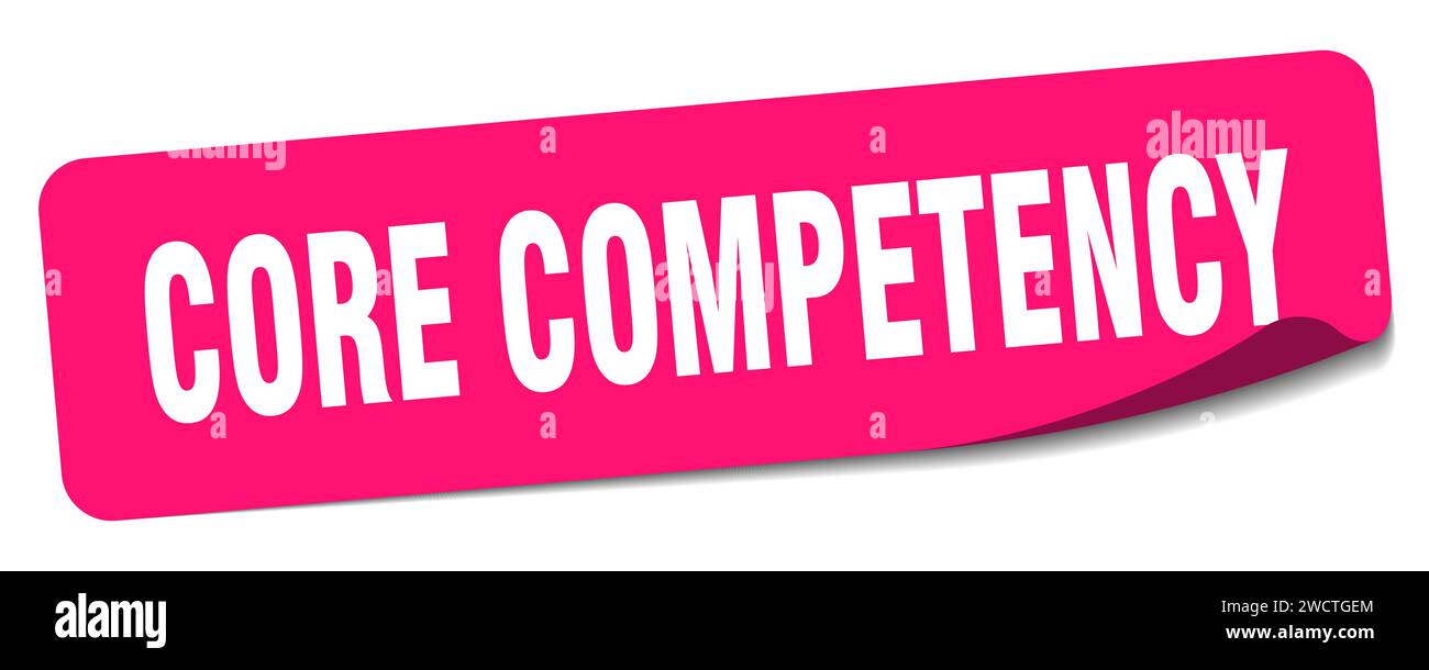 core competency sticker. core competency rectangular label isolated on ...