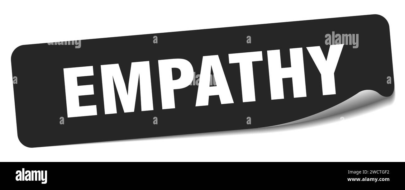 empathy sticker. empathy rectangular label isolated on white background ...