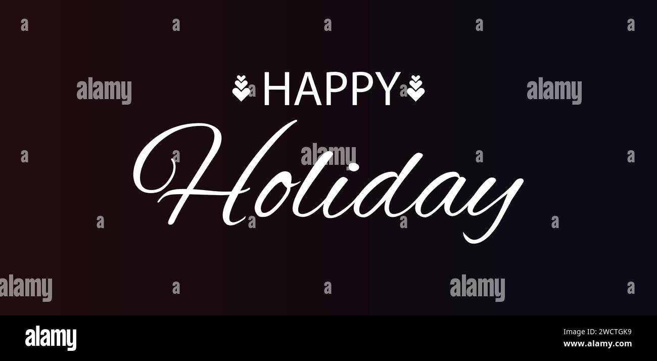Vector text happy holidays Stock Vector Images - Alamy