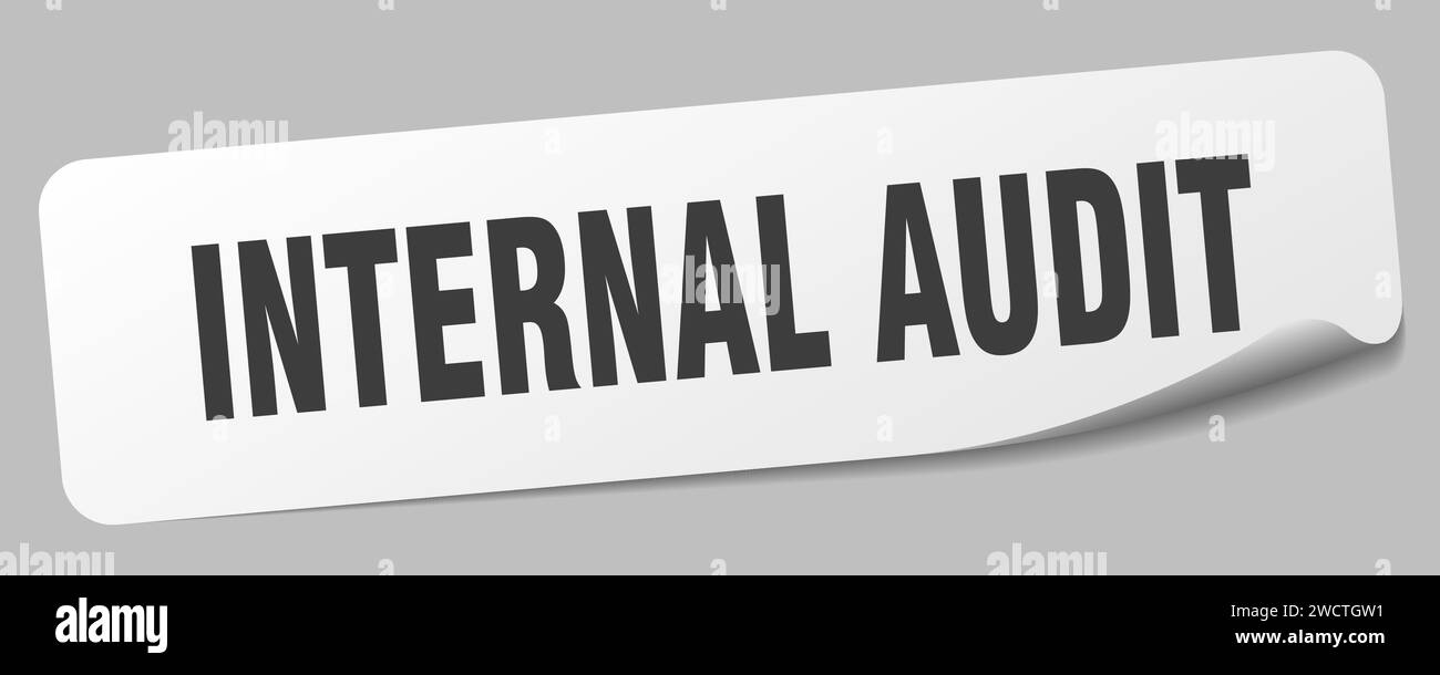 internal audit sticker. internal audit rectangular label isolated on ...