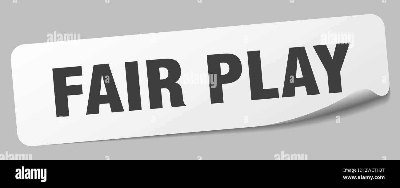 fair play sticker. fair play rectangular label isolated on white ...