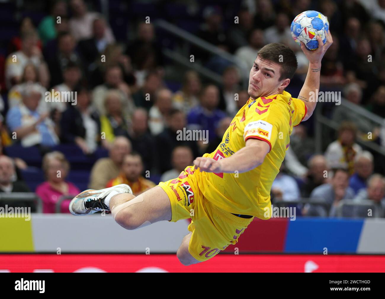 Marko Mitev #10 of North Macedonia North Macedonia vs Switzerland EHF ...