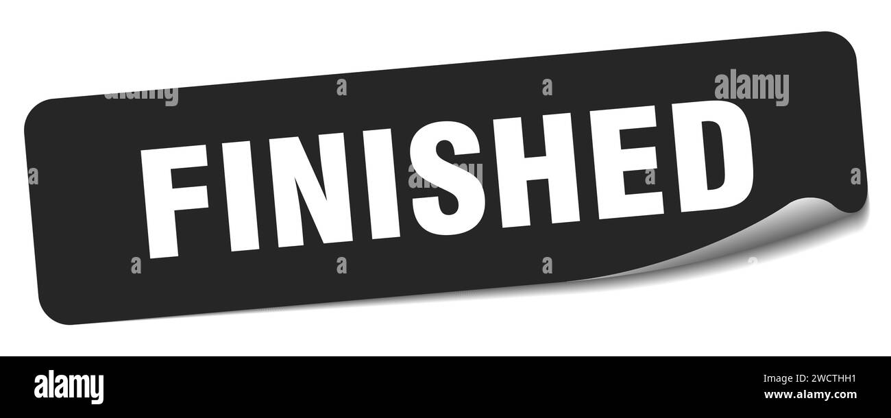 finished sticker. finished rectangular label isolated on white ...