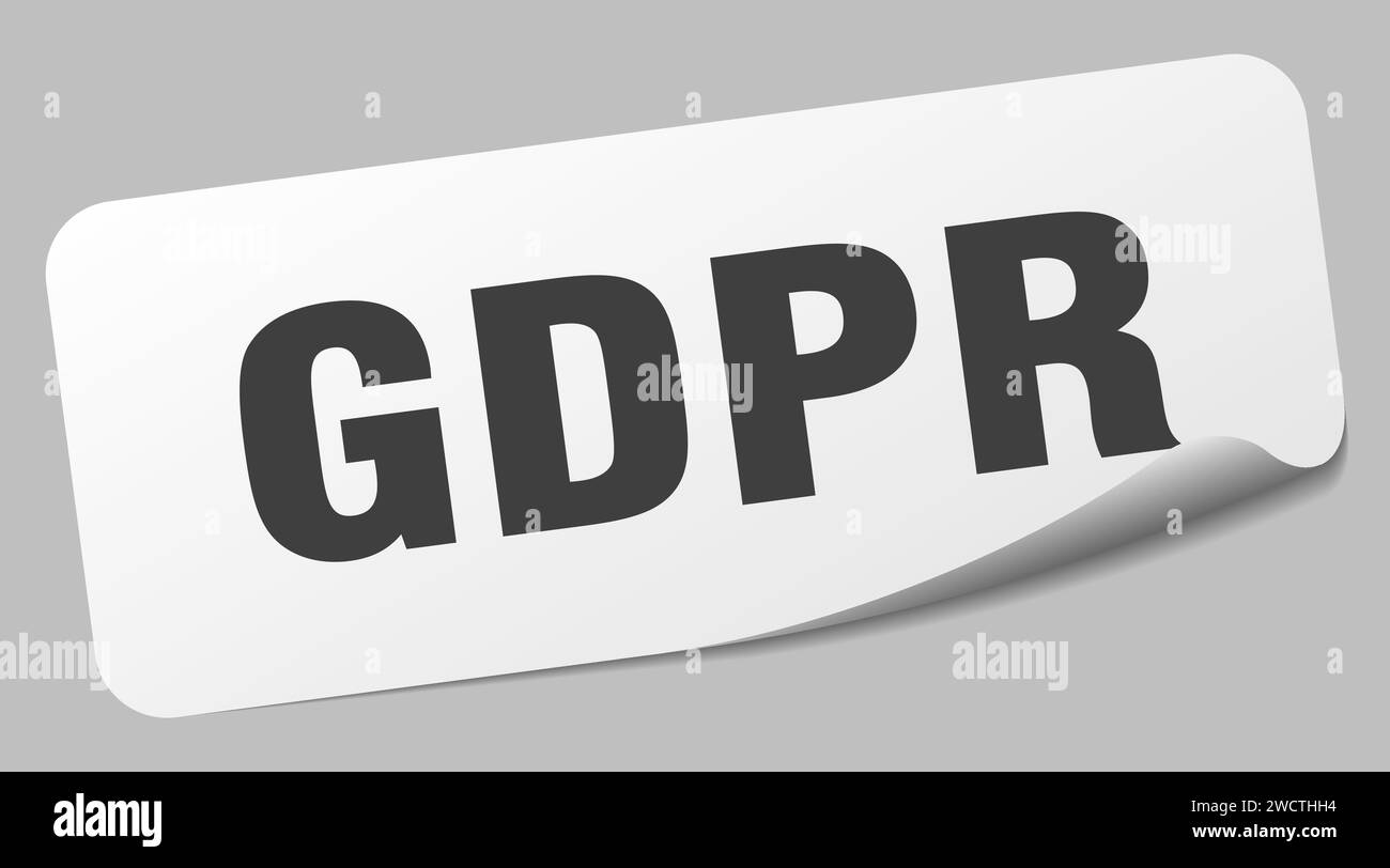 gdpr sticker. gdpr rectangular label isolated on white background Stock ...