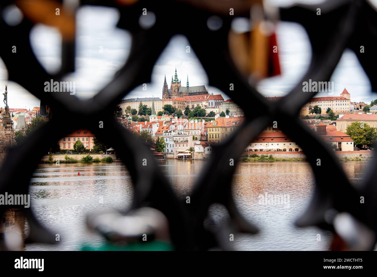 View from a unique balcony overlooking Prague Castle and the river in ...