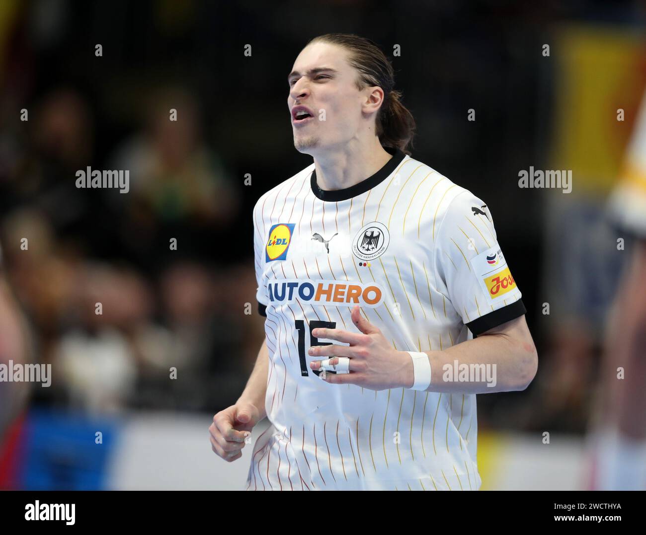Juri Knorr of Germany France vs Germany EHF Mens Handball EURO 2024 ...