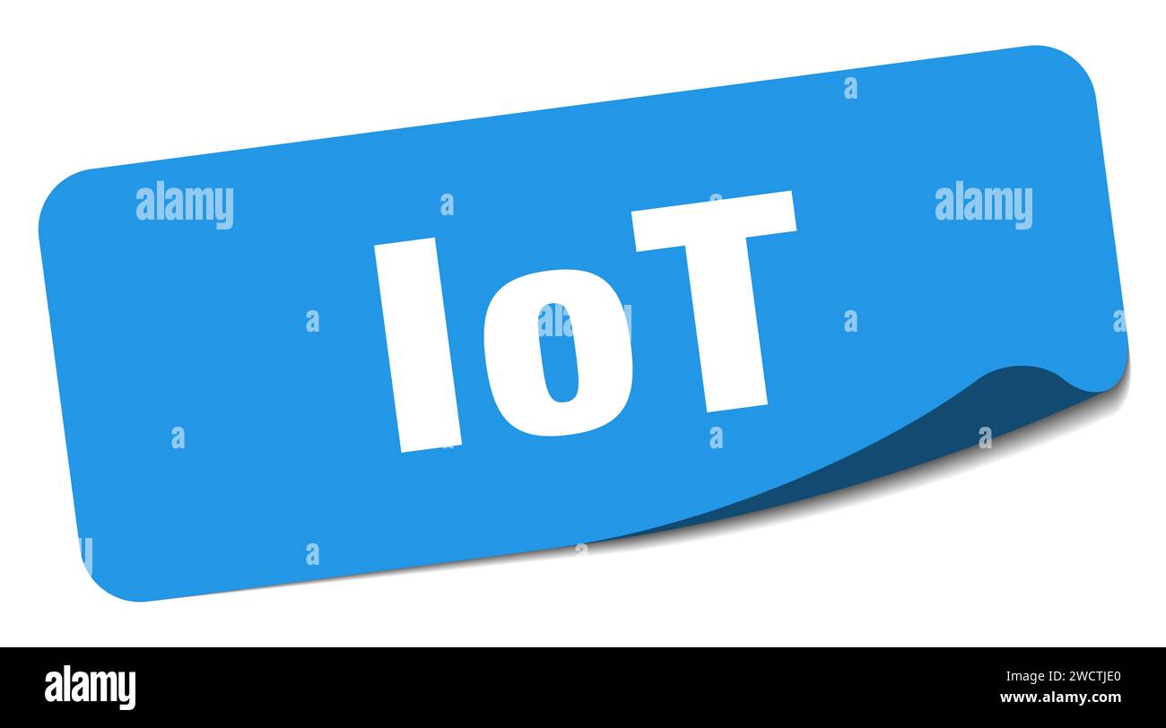 iot sticker. iot rectangular label isolated on white background Stock ...