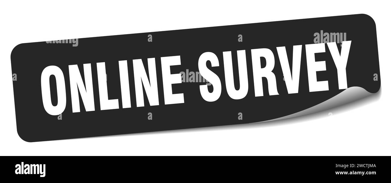 online survey sticker. online survey rectangular label isolated on ...