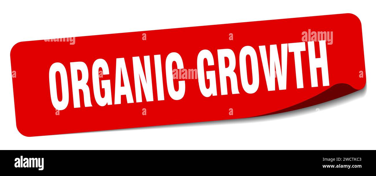 organic growth sticker. organic growth rectangular label isolated on ...