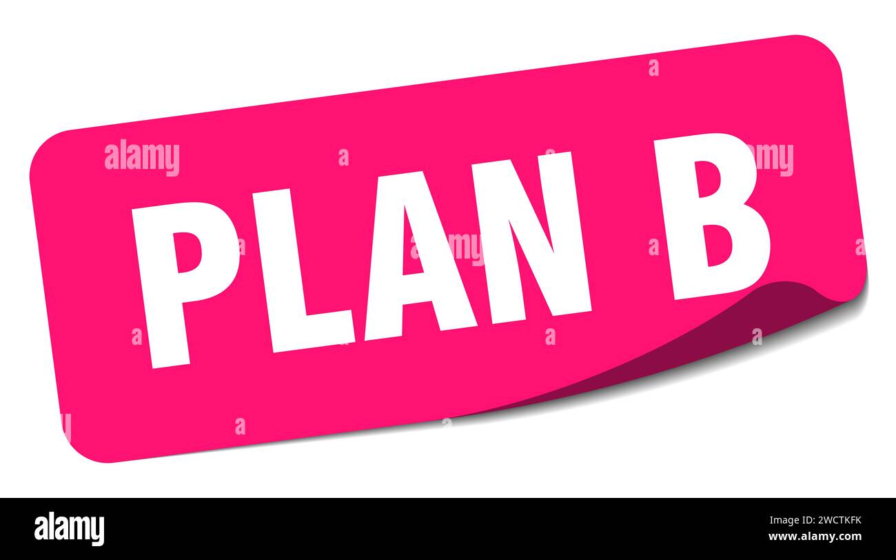 plan b sticker. plan b rectangular label isolated on white background ...