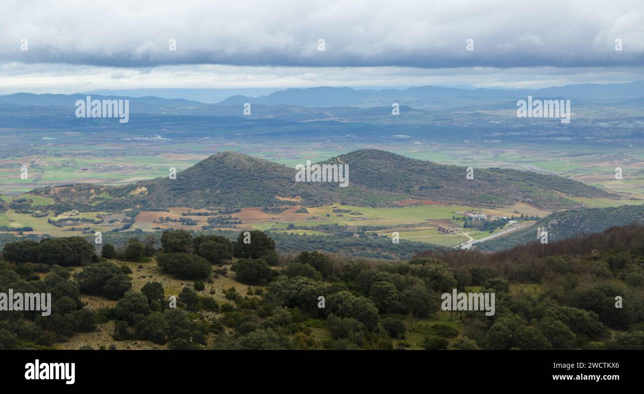 Rocks for climbing and Pancorbo viewpoint. Area of mountains and ...