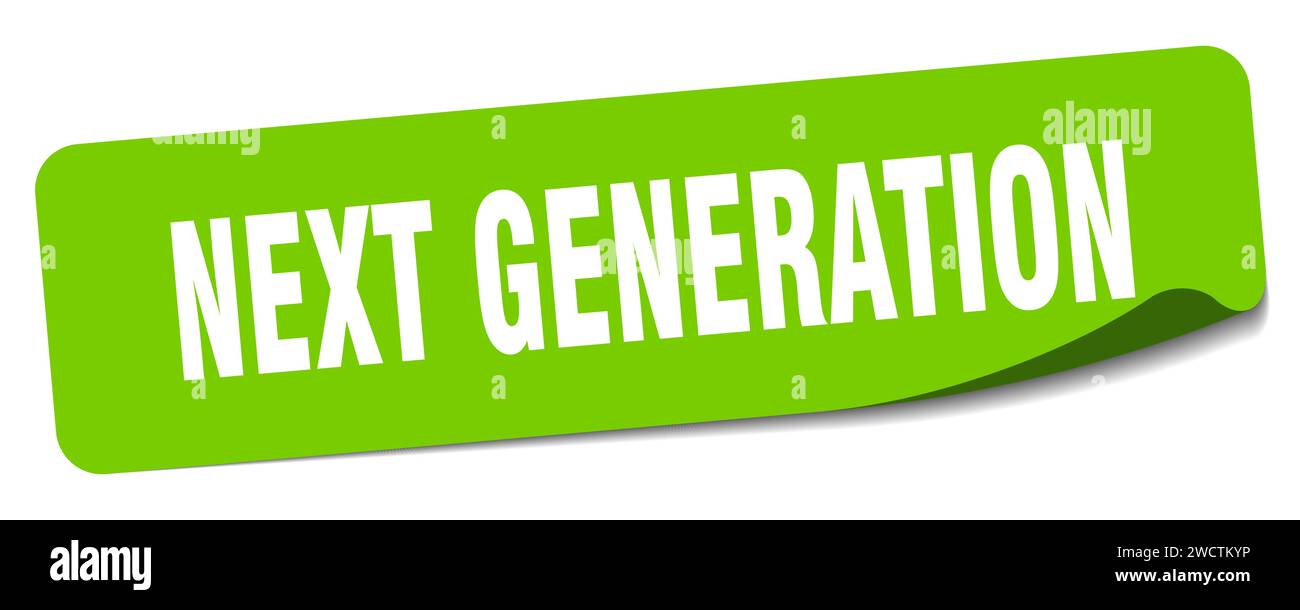next generation sticker. next generation rectangular label isolated on ...