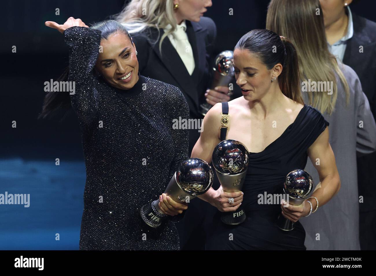 London, England, 15th January 2024. Marta Vieira da Silva and Aitana Bonmati during The Best ...