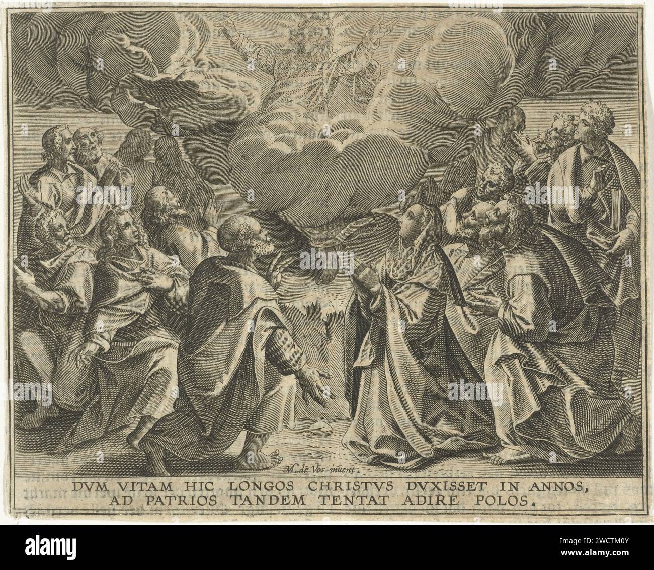 Ascension of Christ, Jan Collaert (II), After Maerten de Vos, 1597 ...