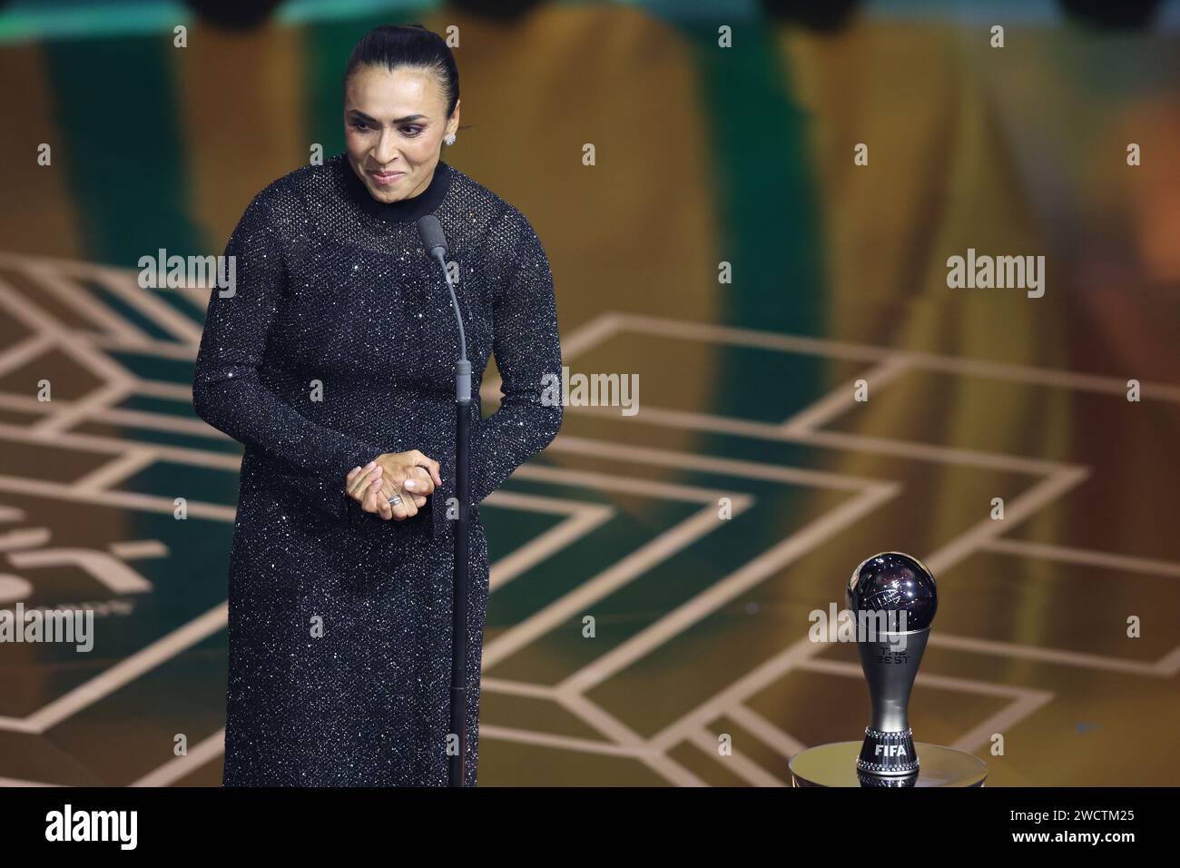 London, England, 15th January 2024. FIFA Special Award Winner, Marta Vieira da Silva during The ...