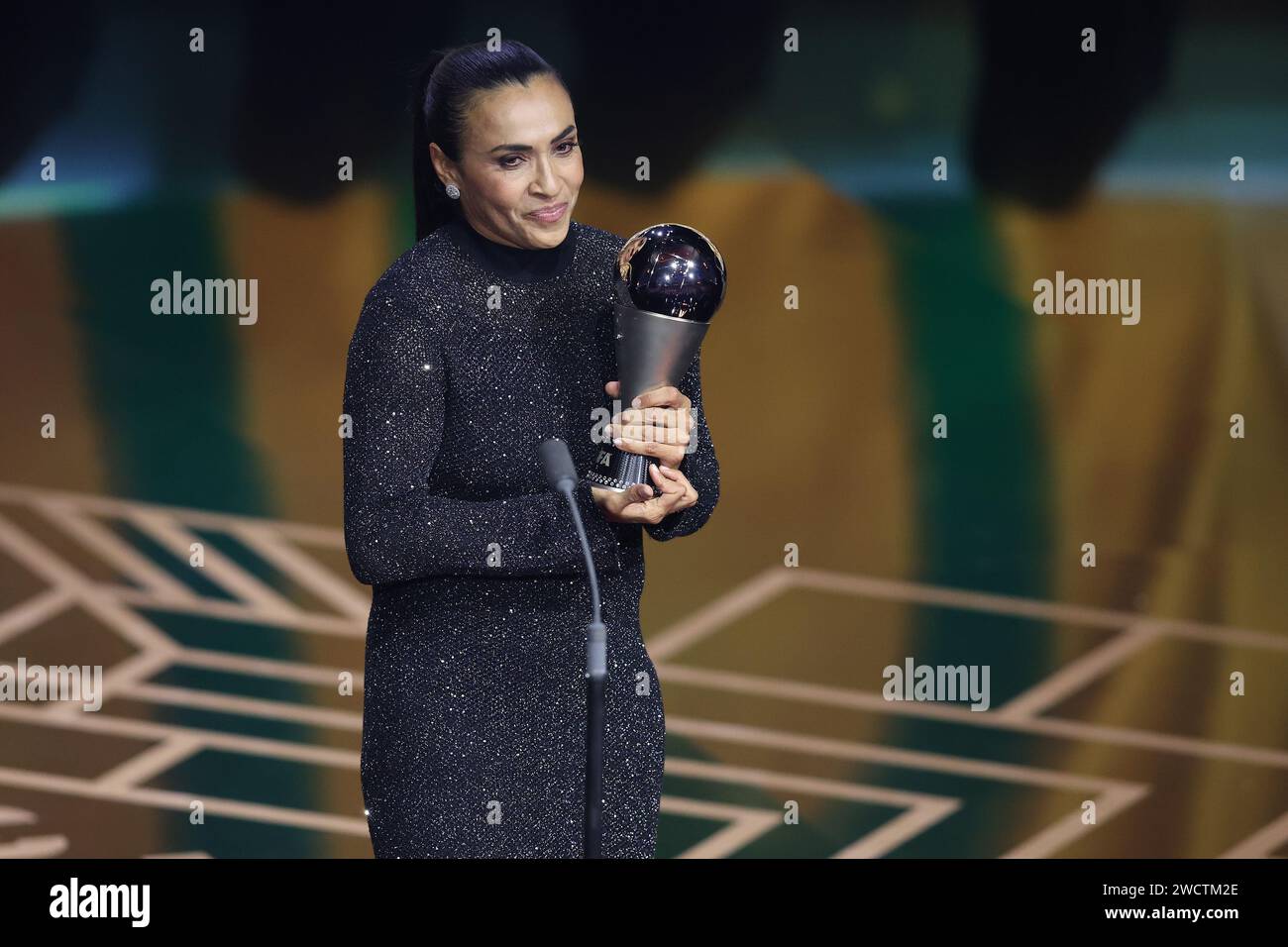 London, England, 15th January 2024. FIFA Special Award Winner, Marta Vieira da Silva during The ...