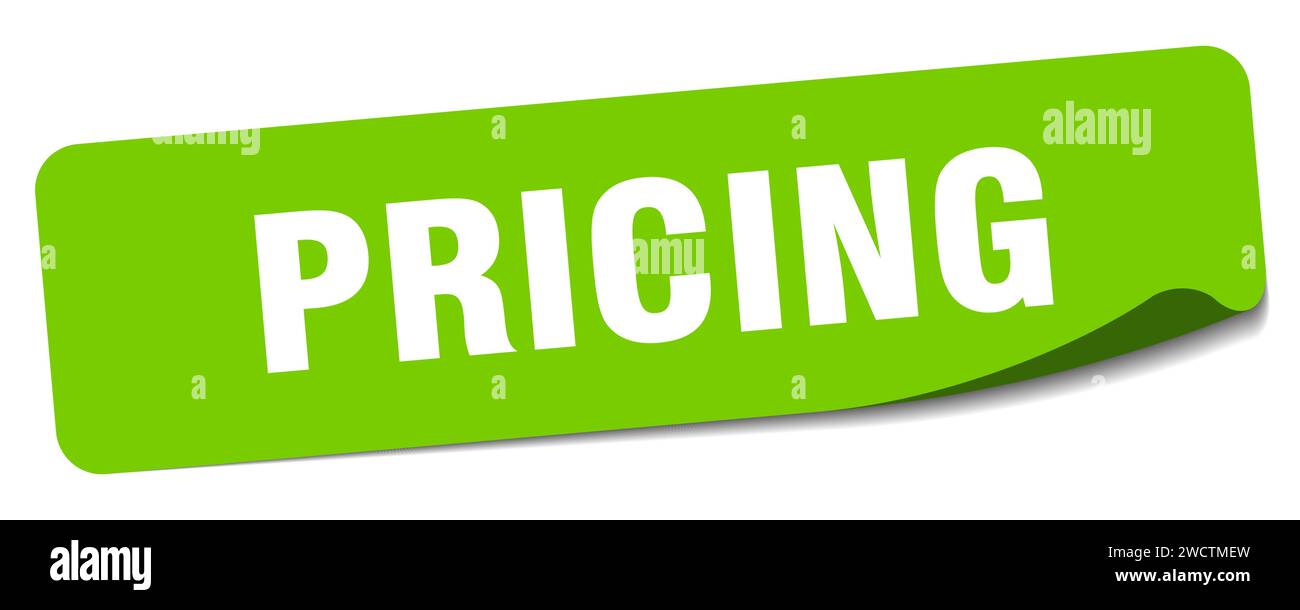 pricing sticker. pricing rectangular label isolated on white background ...