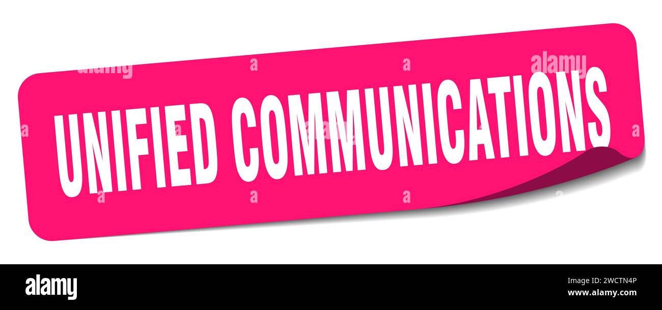 unified communications sticker. unified communications rectangular ...